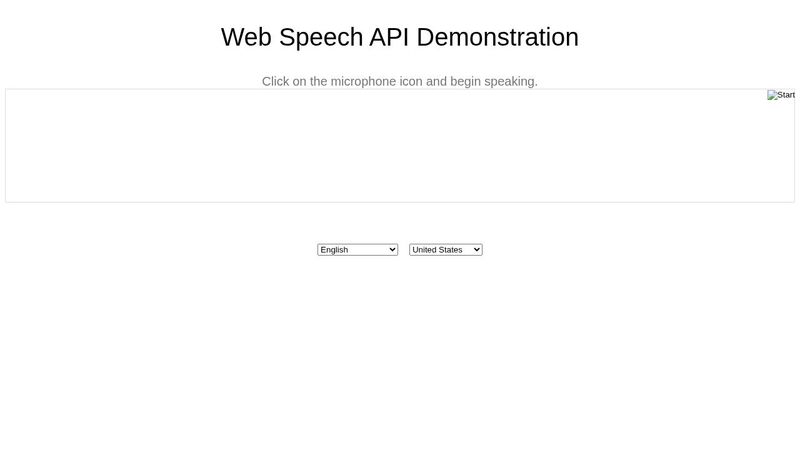 Web Speech API Demonstration
