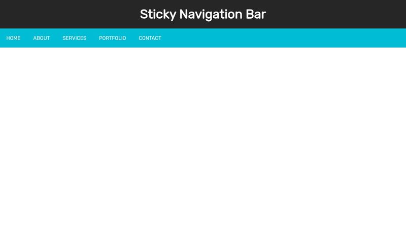 CSS Sticky Nav Bar
