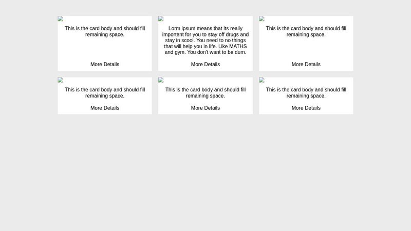 Flexbox Equal Height Cards