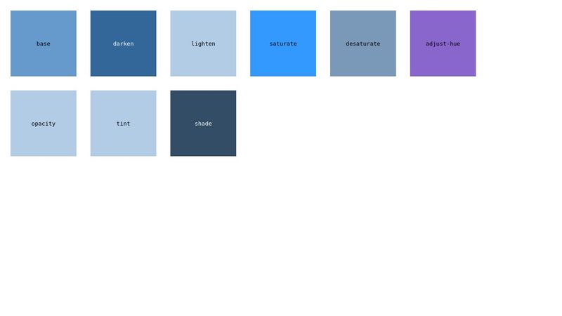 SASS Color Functions