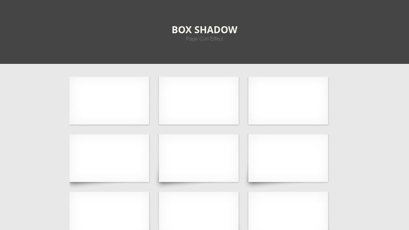 CSS3 - Box Shadow: Page Curl Effect