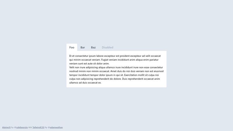 Tabs Using AlpineJS TailwindCSS tabs-using-alpinejs-tailwindcss