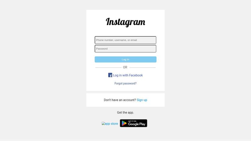 Instagram Login Page Clone