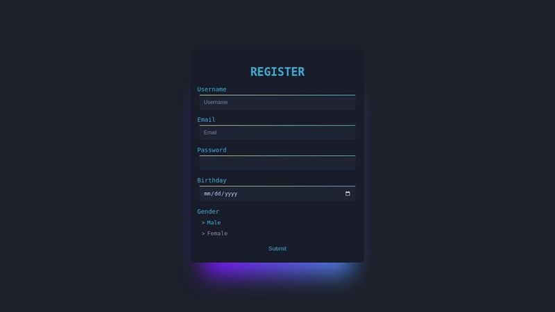 RGB Form Login