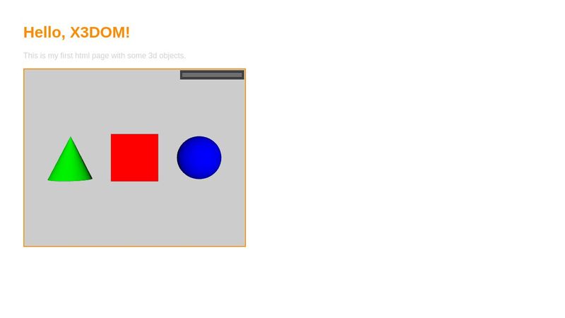 x3D-01-X3DOM, HTML, CSS and some JavaScript