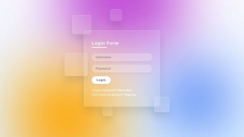 Glassmorphism Login Form Html Css