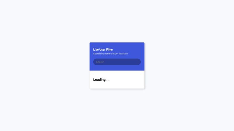 Search Filter HTML CSS JS Search Filter HTML CSS JS