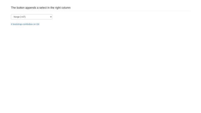 Bootstrap Combobox Select Example