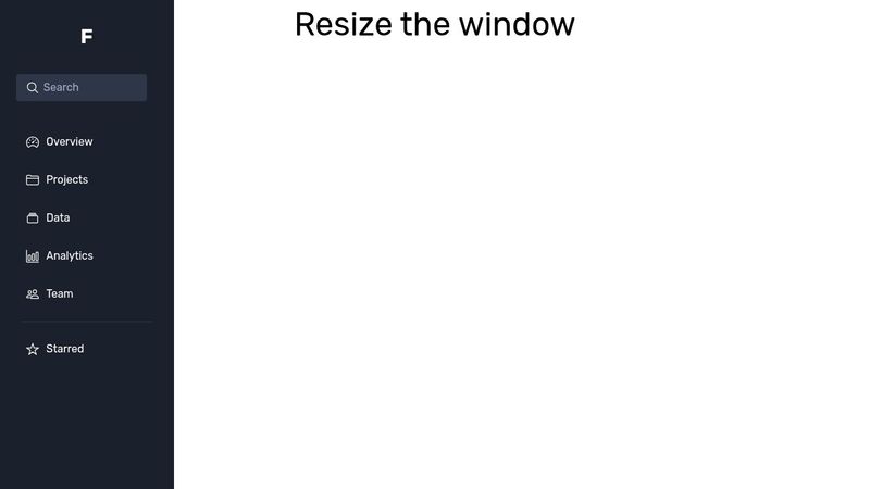 Tailwind css Sidebar