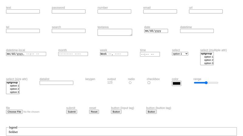 All Form Elements - ReadOnly