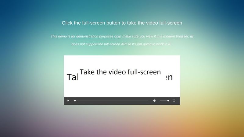 Javascript Html5 Video Remove Full Screen Button Mode Muslibay