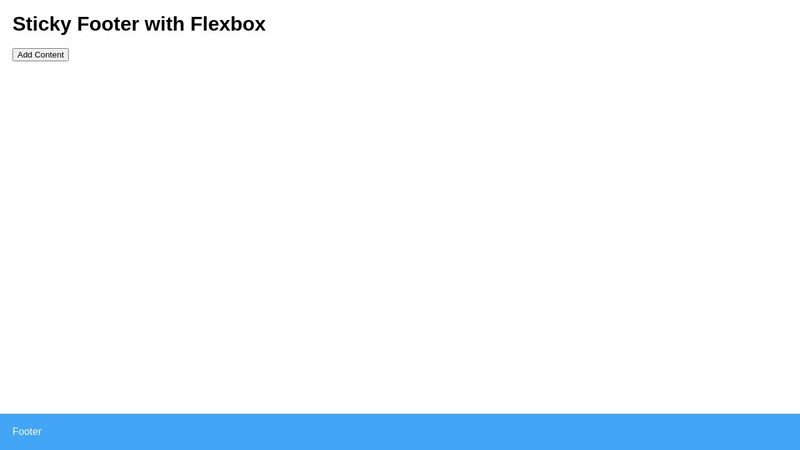 Sticky Footer with Flexbox