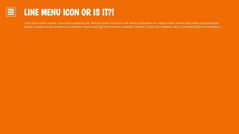 Line Menu Icon that Expands Into Actual Menu