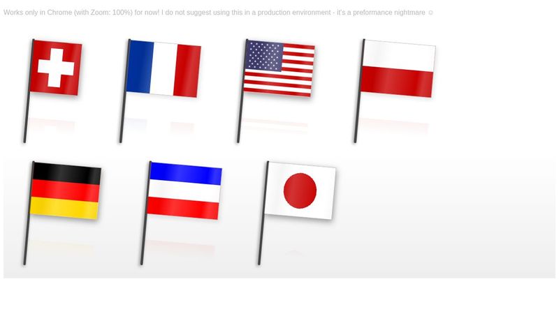 CSS3 Waving Flags