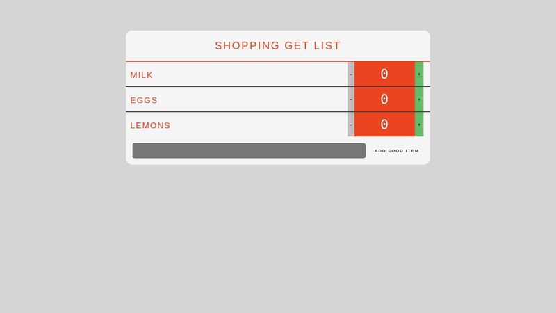 Just Another Shopping List React js Just Another Shopping List React js