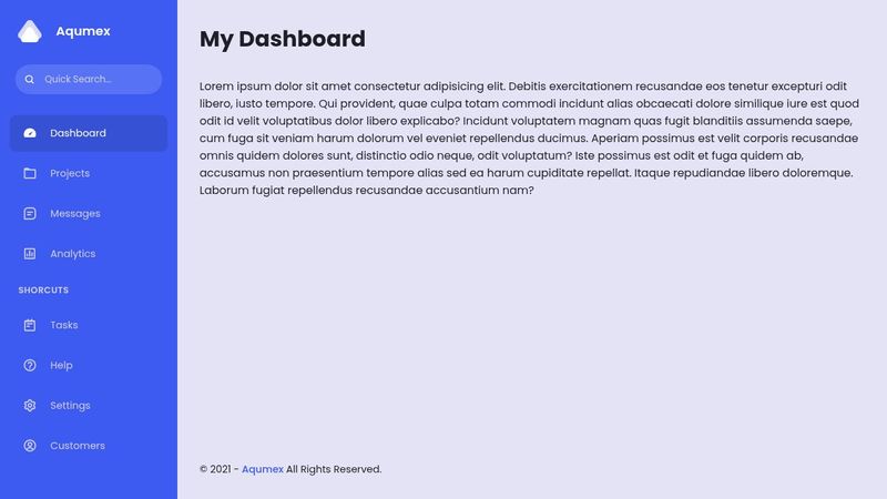 Animated Sidebar Menu