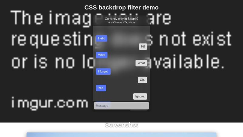 CSS backdrop-filter demo