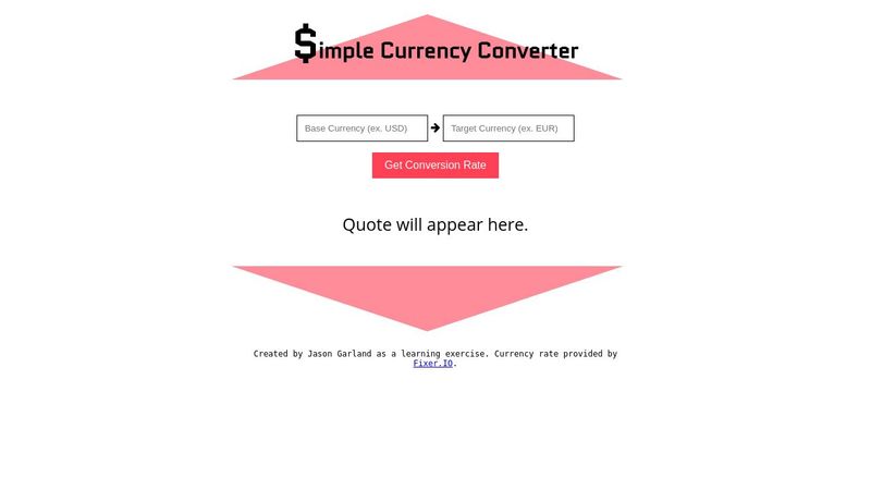 Simple Currency Converter Simple Currency Converter