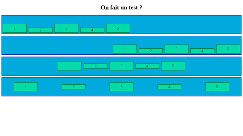 Cours HTML/CSS : justify-content + align-items