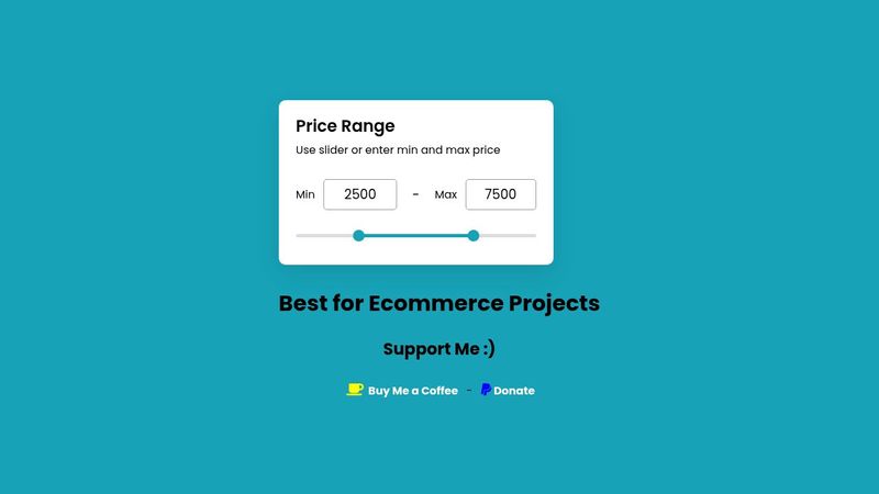 Price Range Slider in HTML CSS & JavaScript
