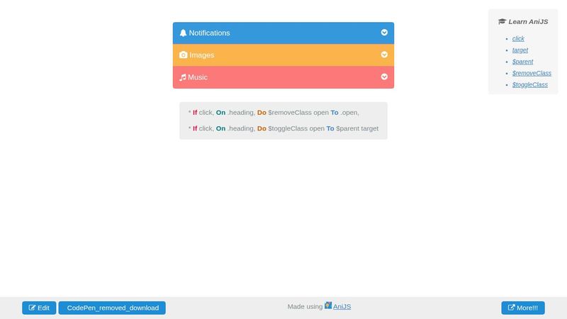 CodePen - AniJS Accordion