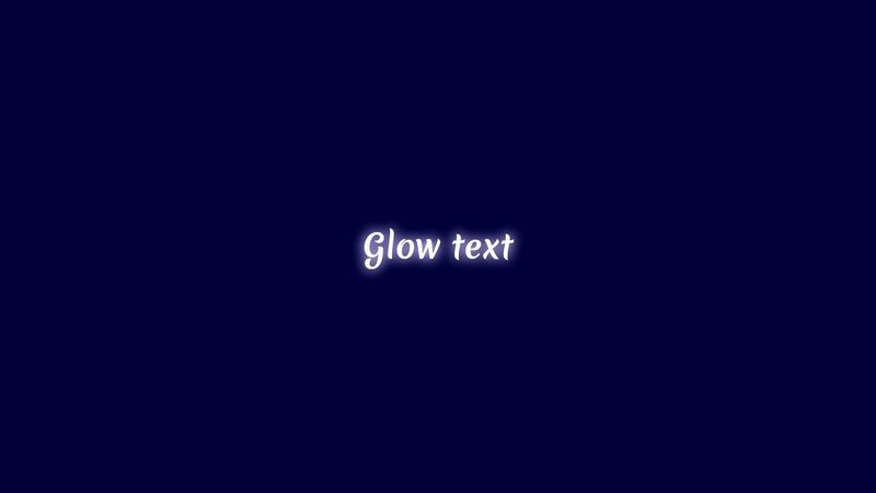 CSS glow text effect
