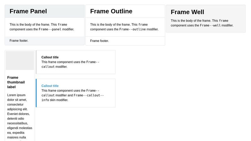 CSS Frame component