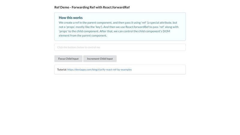 Forwarding Ref With React Forwardref