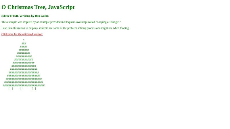 O Christmas Tree JavaScript