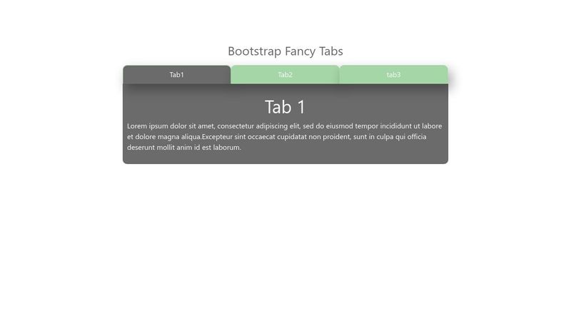 Bootstrap Custom Fancy Tabs