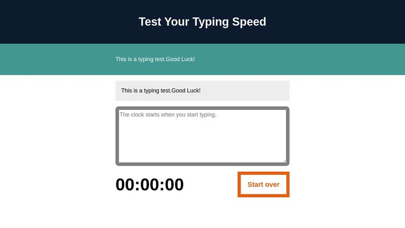 JS Typing Speed Test
