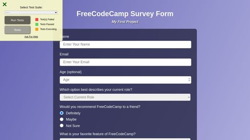 Survey Form Review Feedback Code Feedback The Freecodecamp Forum