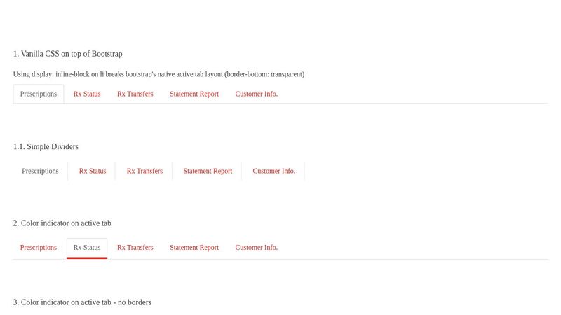 Bootstrap Horizontal Scrolling Tabs