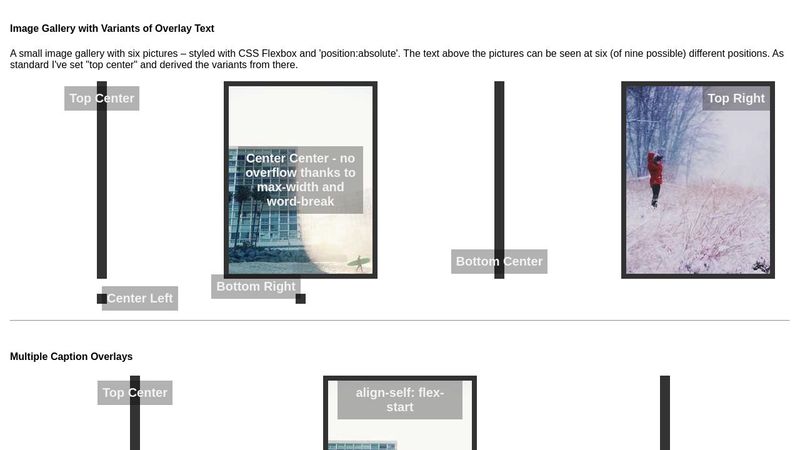 Centering and Positioning Image Captions with CSS Flexbox
