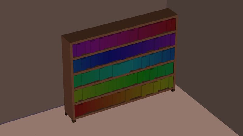 Simple CSS/SCSS 3D Bookshelf