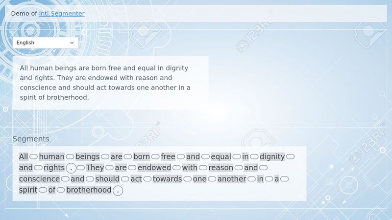 Intl.Segmenter -- Demo version 0.2