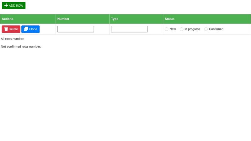 ADD Row In Table ADD Row In Table