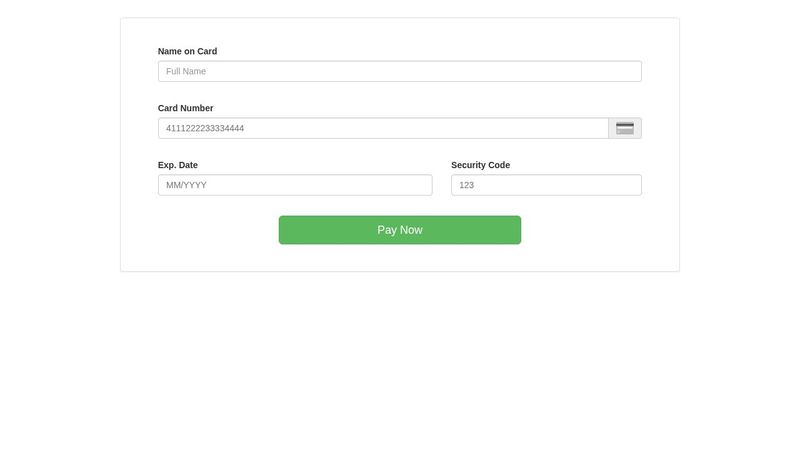 CodePen - BlueSnap: Checkout form with Hosted Payment Fields (Bootstrap)