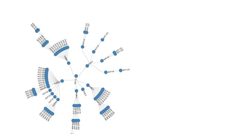 Collapsible Radial Tree in D3