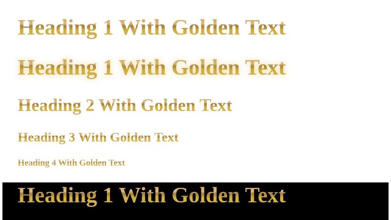 Gold text with css background-clip