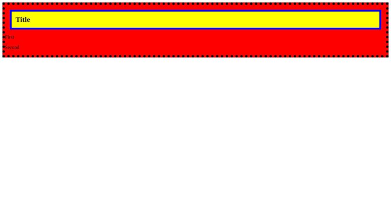 CSS box model: margin, border, padding