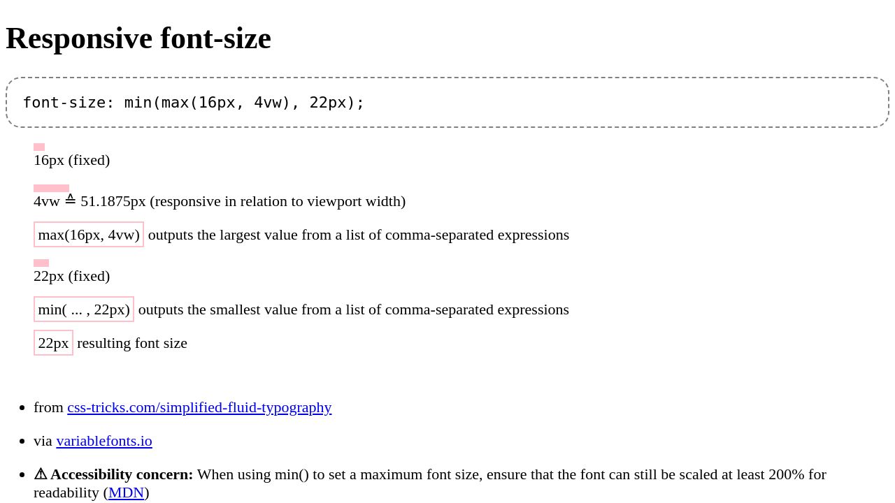Visualize responsive font-size calculation visualize-responsive-font-size-calculation