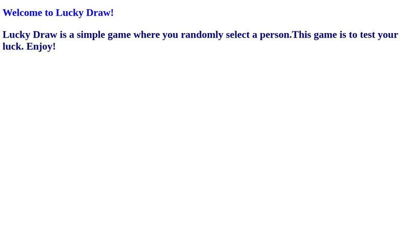 Lucky Draw