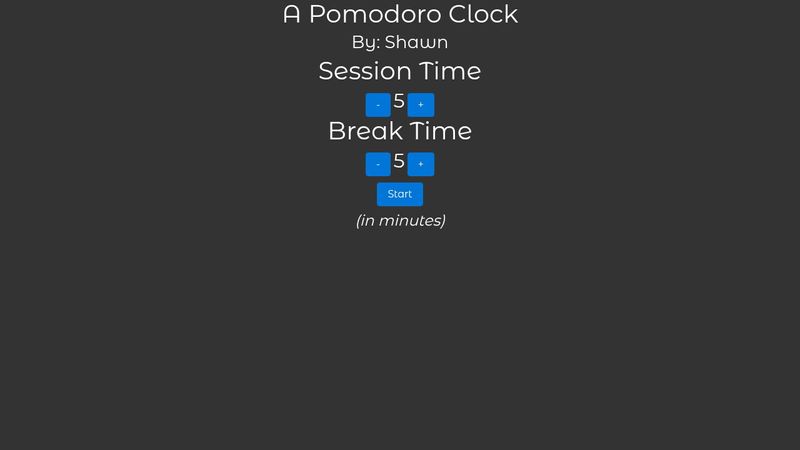 Build a Pomodoro Clock