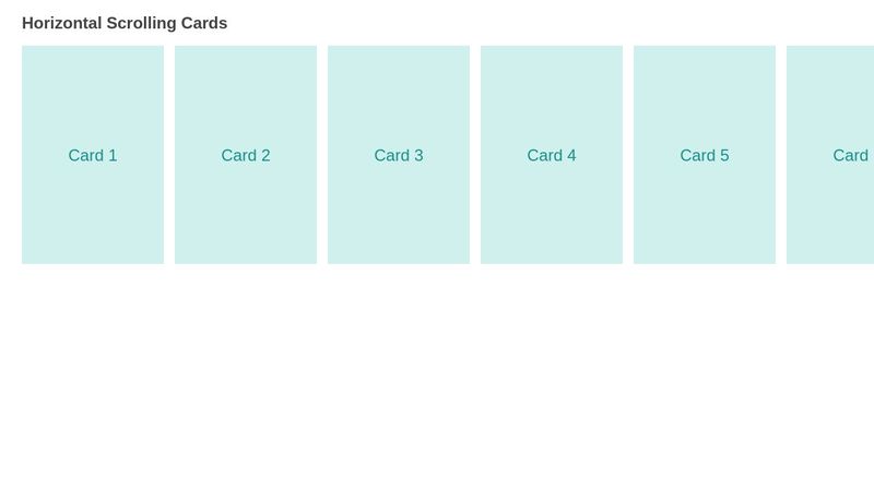 Css How Do I Create A Horizontal Scrolling Cards Caro