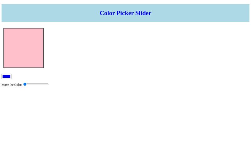 Color Picker Slider