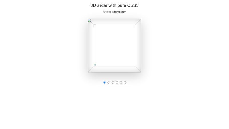 3D Cube slider. Pure CSS.