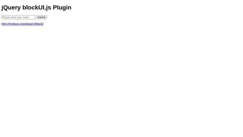 Jquery Blockui Plugin