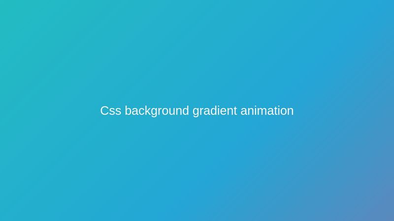 Simple css background animation