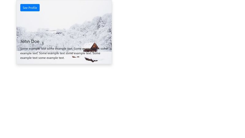 bootstrap overlay with bottom text